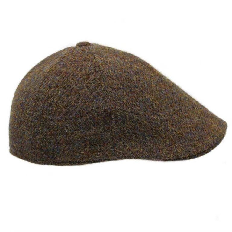 Harris Tweed Duckbill 6-teilige Kappe, Mallaig Braun-Mix – Harris Tweed ...